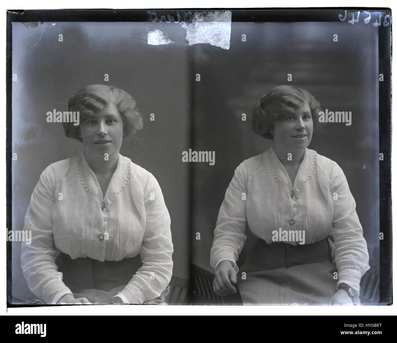 This photograph titled 'Miss Gilbert, 20 Mar 1916' captures a portrait ...