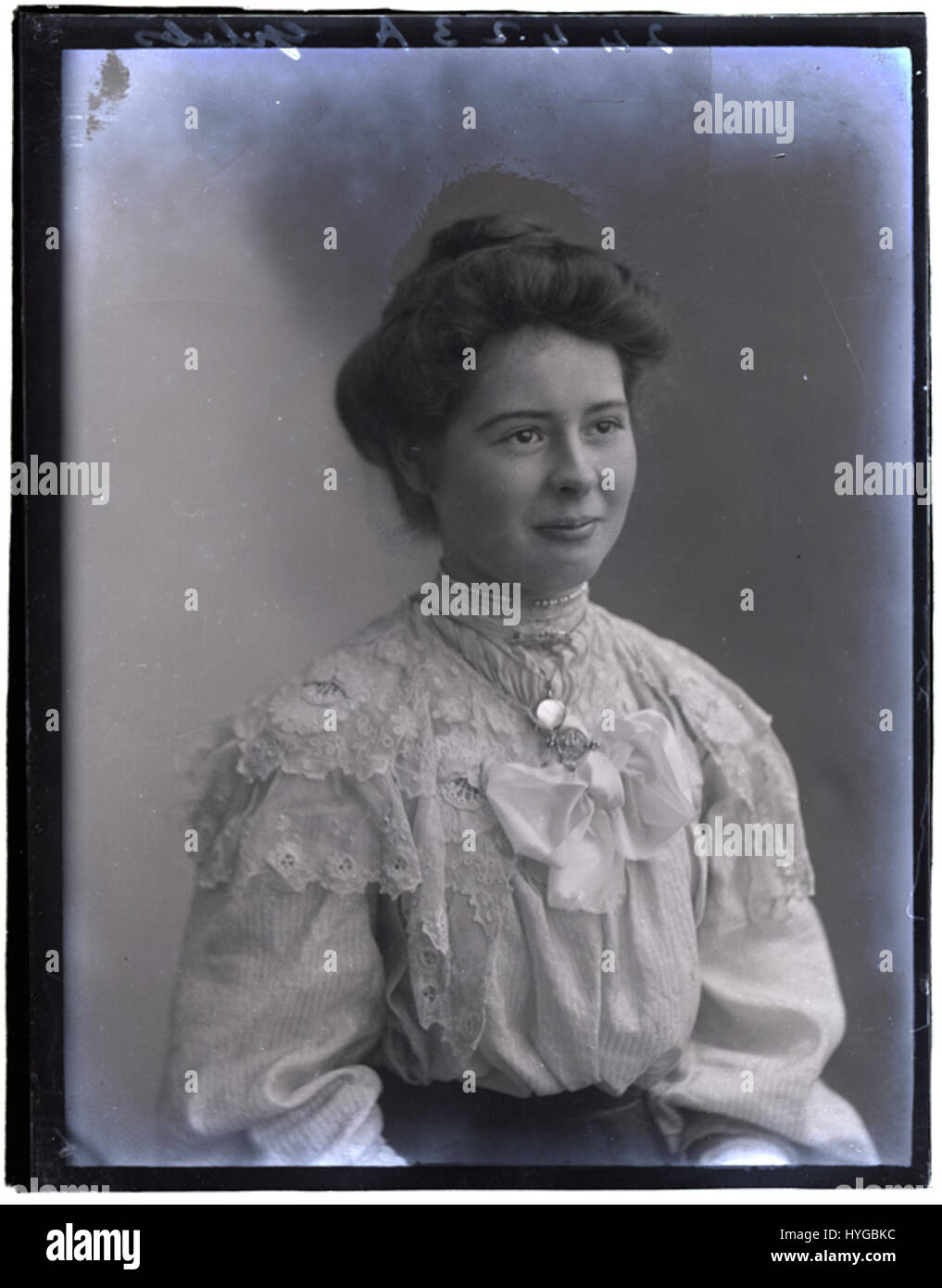 This photograph shows 'Miss Gibbs' taken on April 4, 1908, capturing a ...