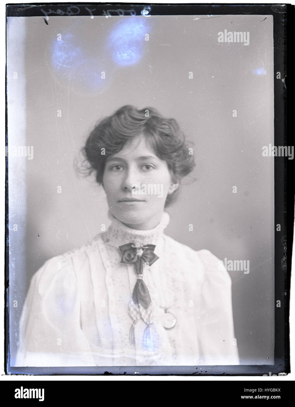 This photograph captures Miss M Day on December 18, 1908. The image ...