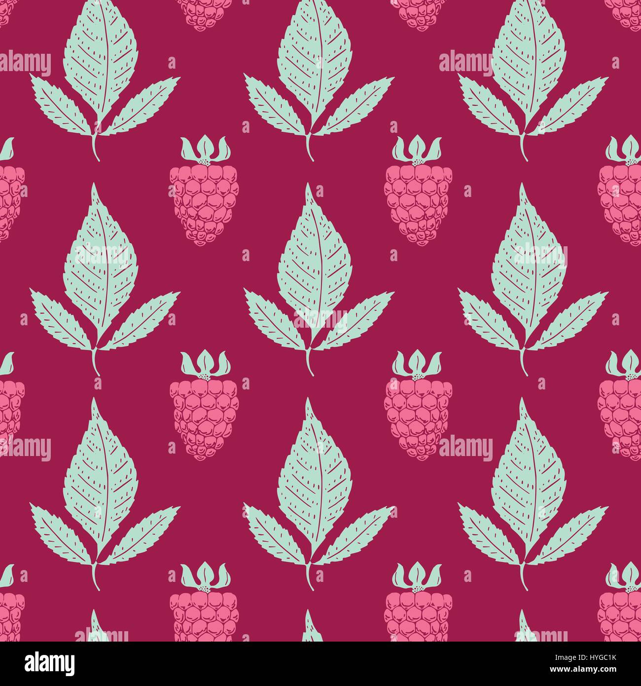 vector raspberry seamless pattern. background, pattern, fabric design, wrapping paper, cover ...