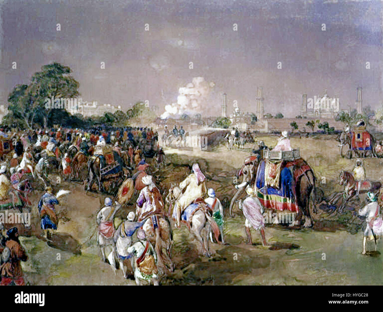 'The Arrival of Lord Canning at Lahore (Retouched)' depicts the British ...