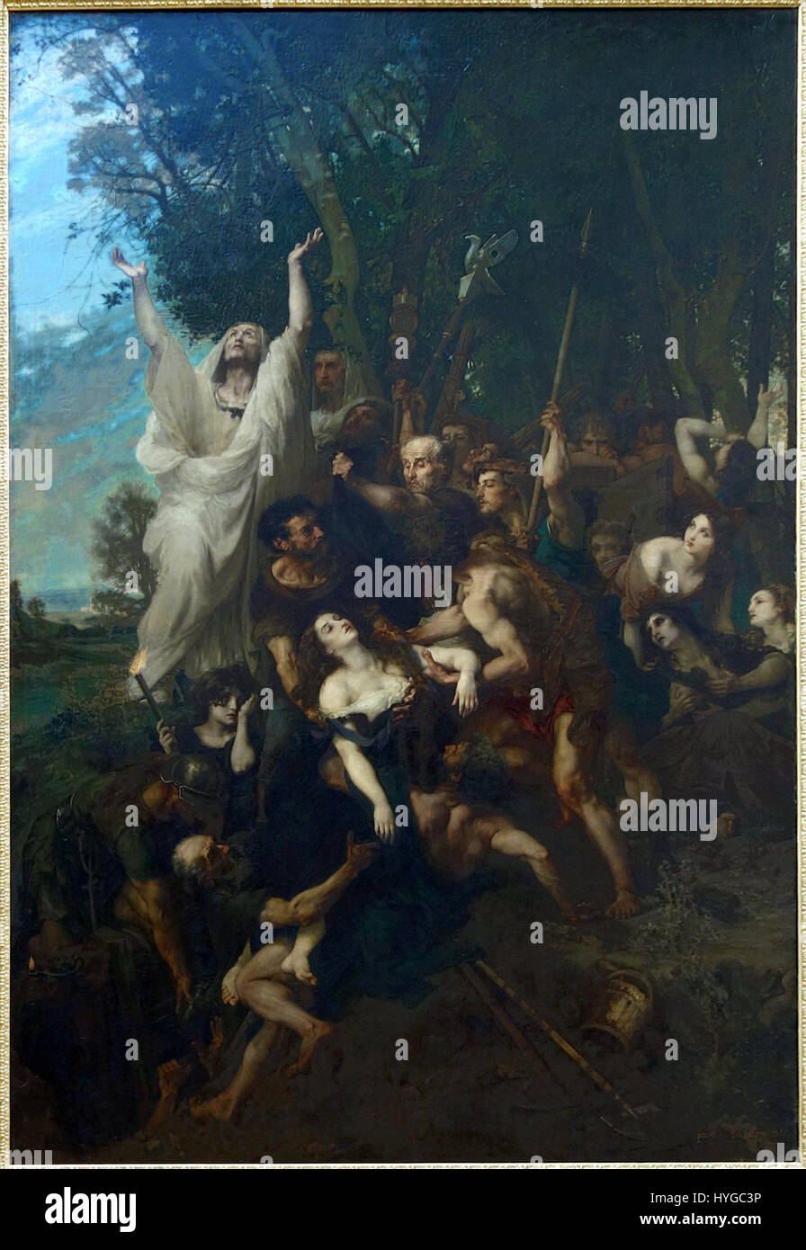 The artwork titled 'Supplice Vestale' by Baudry depicts the tragic fate ...