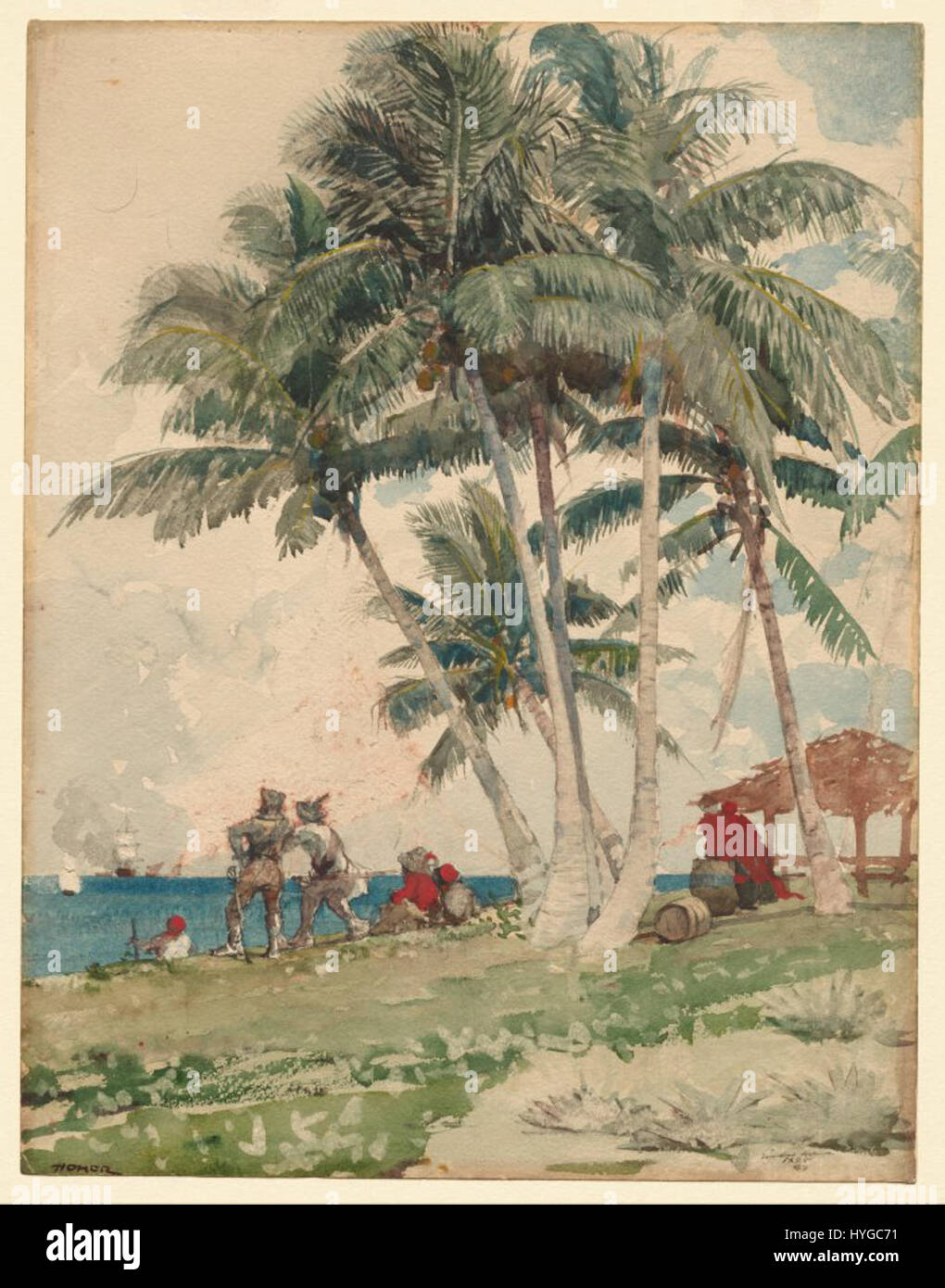 *The Buccaneers (1885)* by Winslow Homer captures a dramatic moment at ...