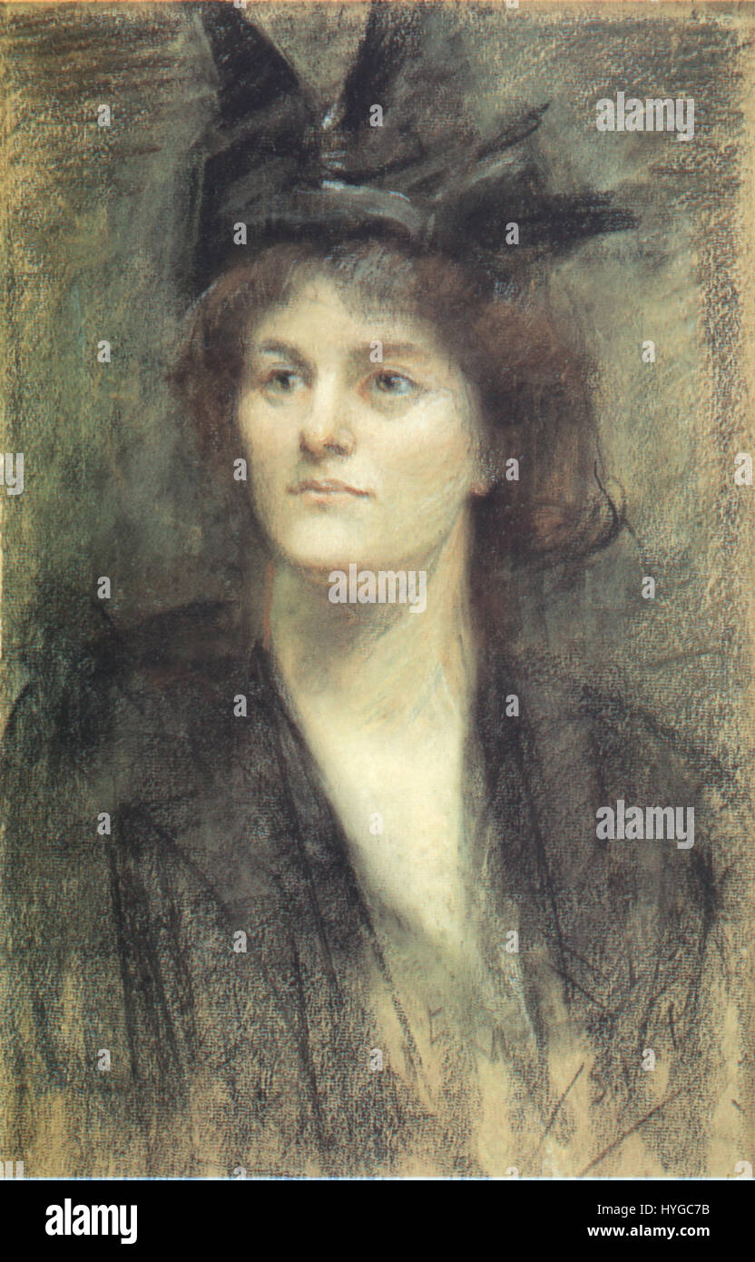 This 1898 portrait of Maud Gonne by Irish artist Sarah Purser captures the renowned Irish ...