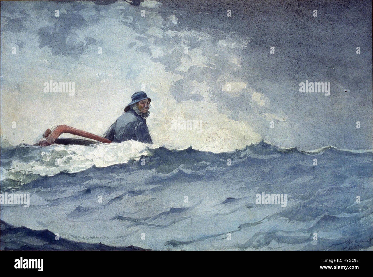 'A Swell of the Ocean' by American artist Winslow Homer is a powerful ...
