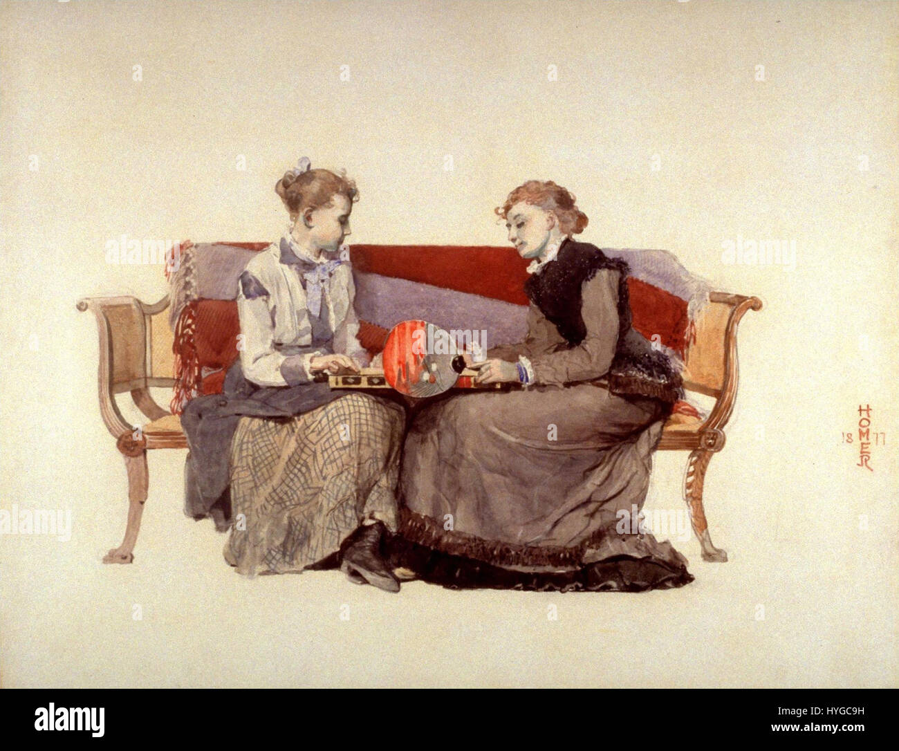 Winslow Homer’s 1877 painting ‘Backgammon’ captures a serene moment of ...