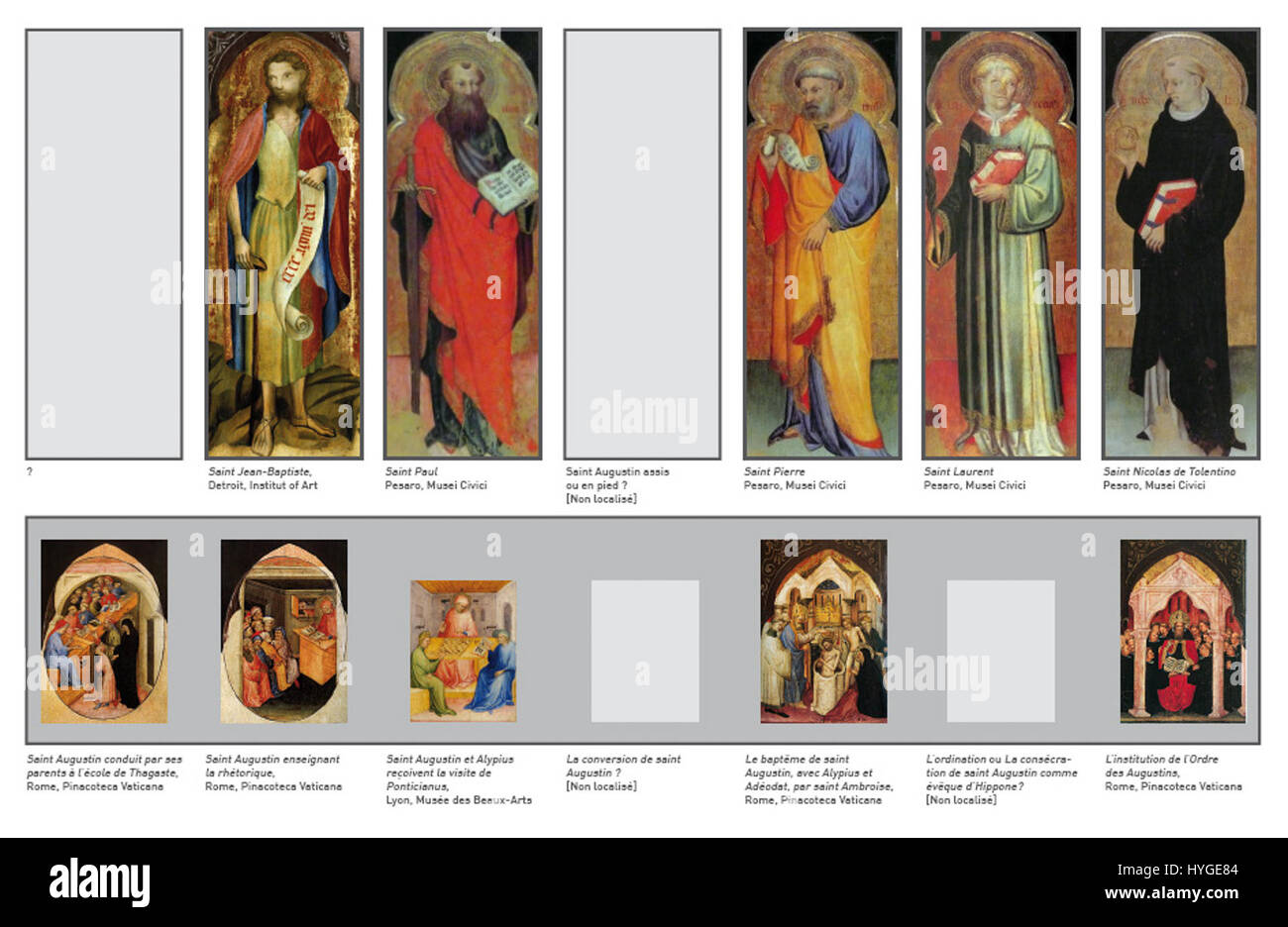 The 'Polyptych of St. Augustine' by Nicolo di Pietro, created between ...