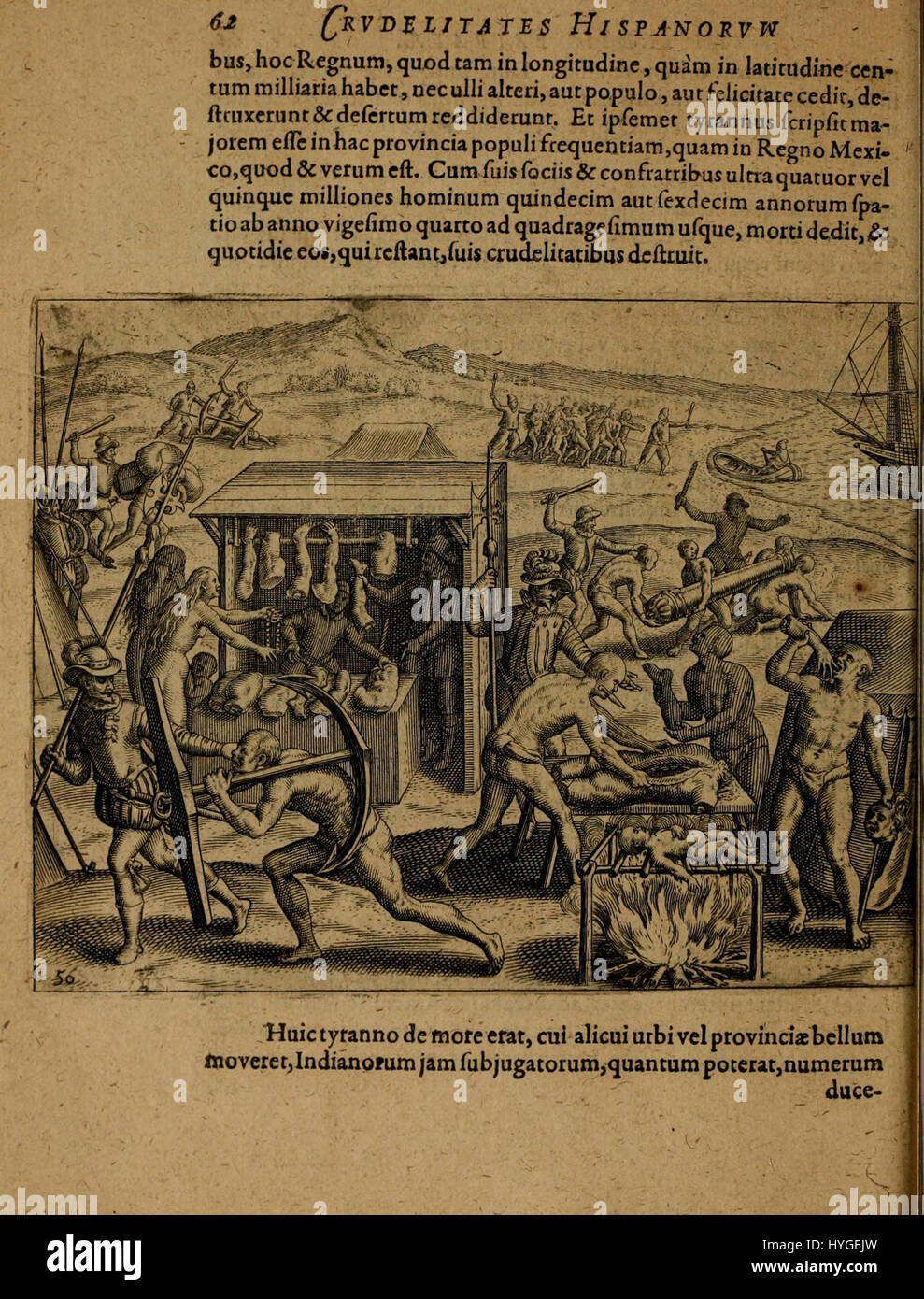 This historical print, *Spaniards Selling and Forcing Native Americans ...