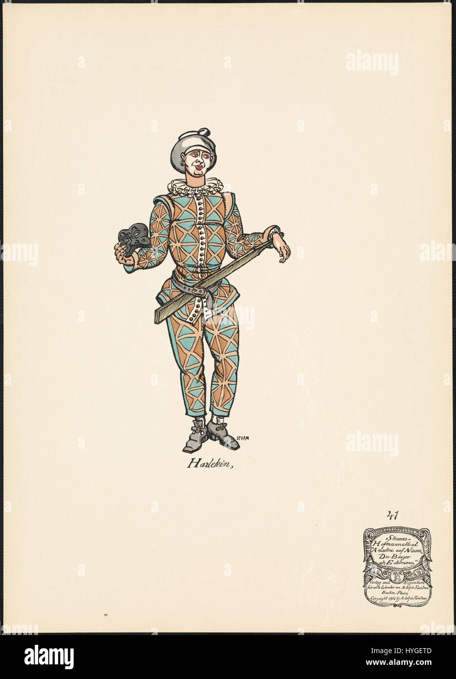 Harlekin (Boston Public Library Stock Photo - Alamy
