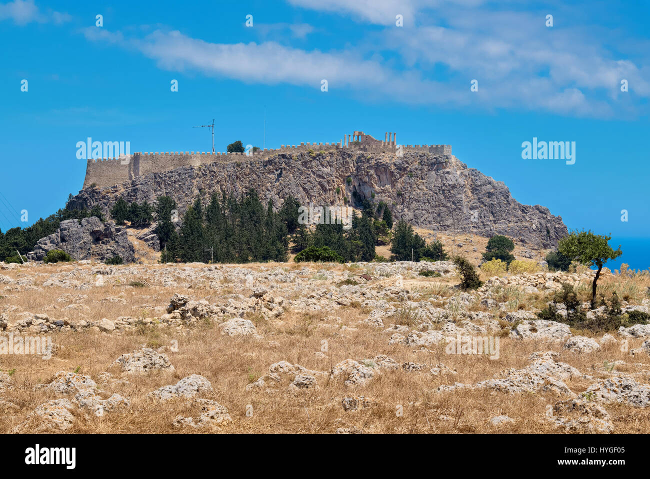 Lindos acropolis castle hi-res stock photography and images - Alamy
