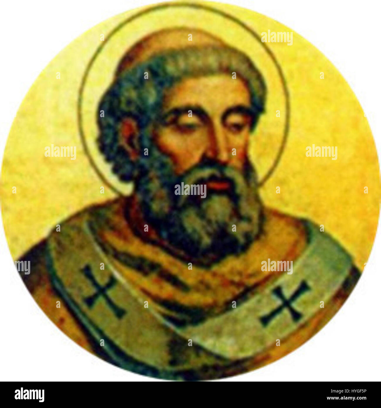 St. Gregory III, pope from 731 to 741, is often depicted in religious ...
