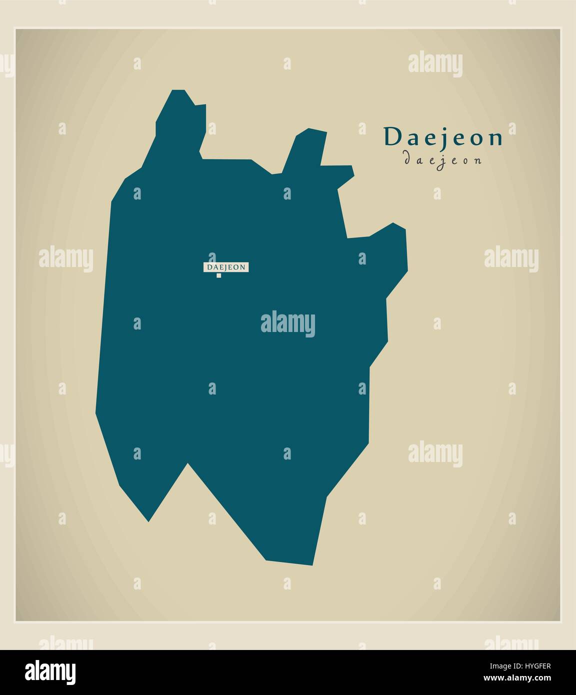 Daejeon map hi-res stock photography and images - Alamy