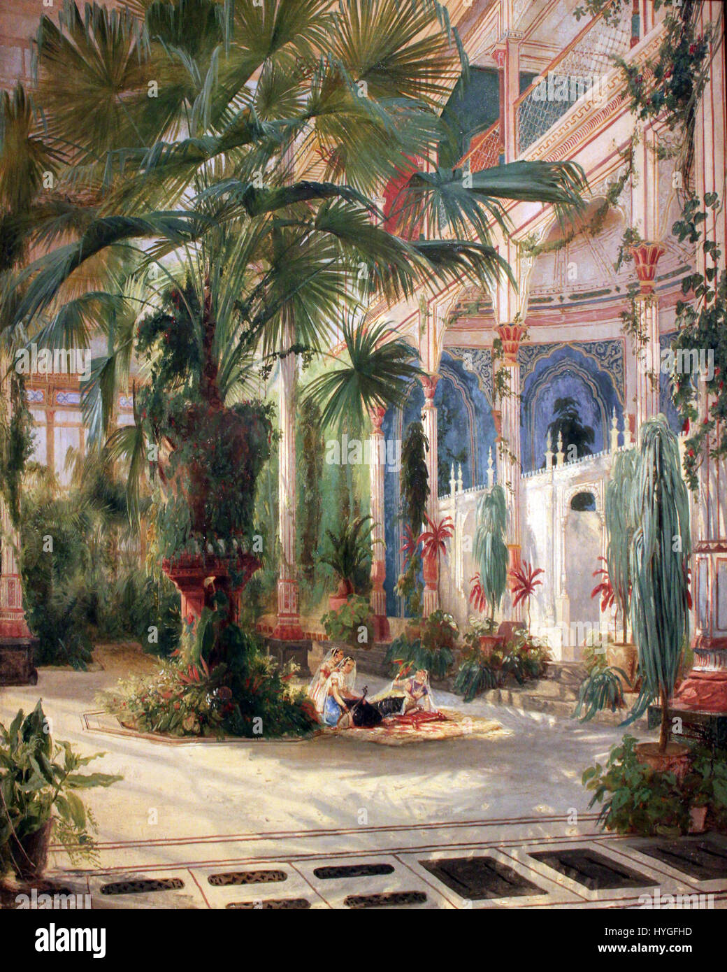 'Palmenhaus Pfaueninsel' by Karl Blechen is a 1833 painting that ...