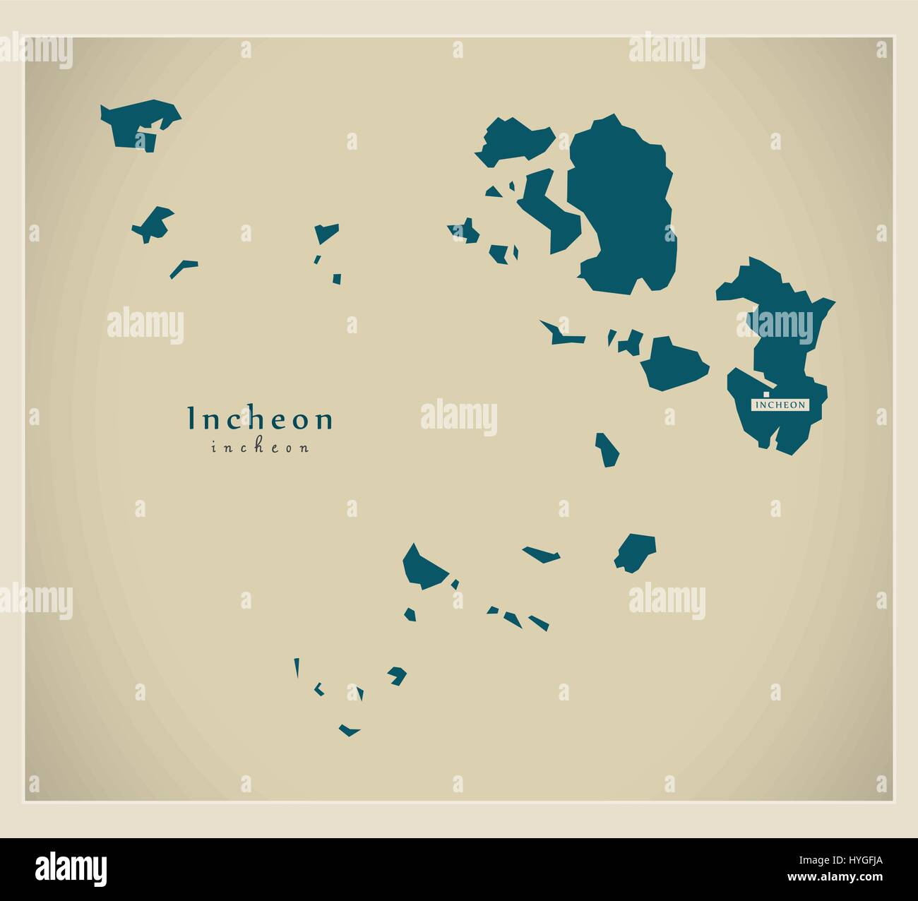 Map of incheon hi-res stock photography and images - Alamy