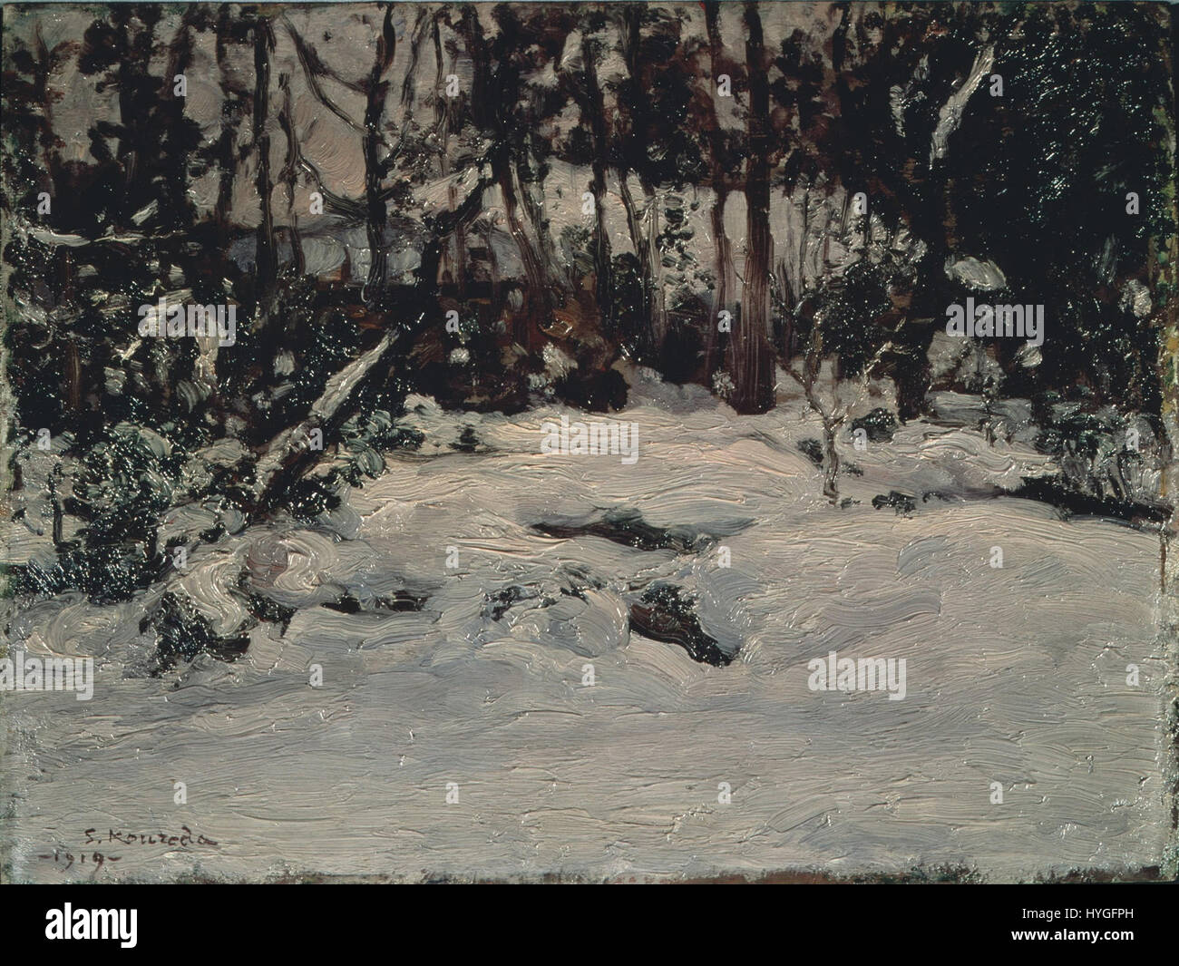 *Snow Scene* by Kuroda Seiki is a Japanese painting held at the Mie ...