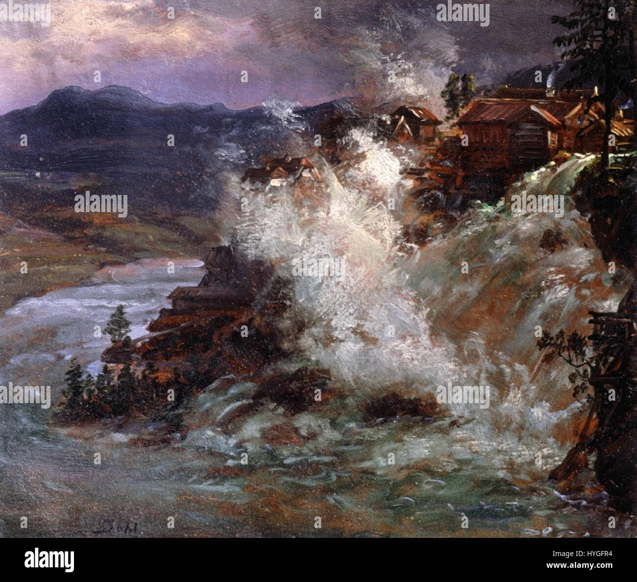Johann Christian Clausen Dahl Waterfall in Norway Alte Nationalgalerie ...