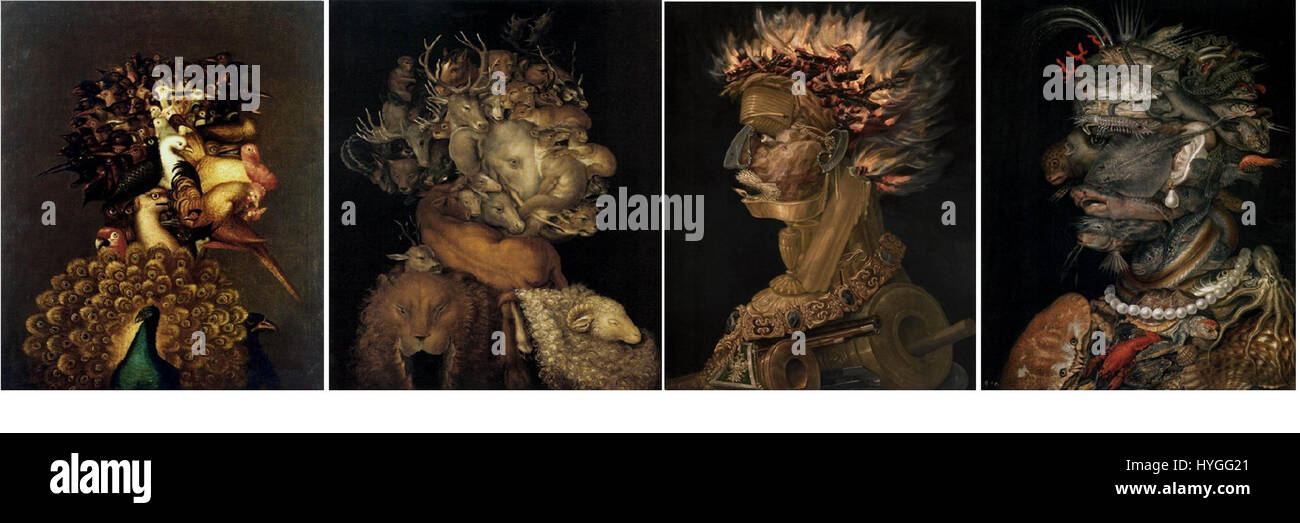 Giuseppe Arcimboldo’s 'Four Elements' depicts the four classical ...