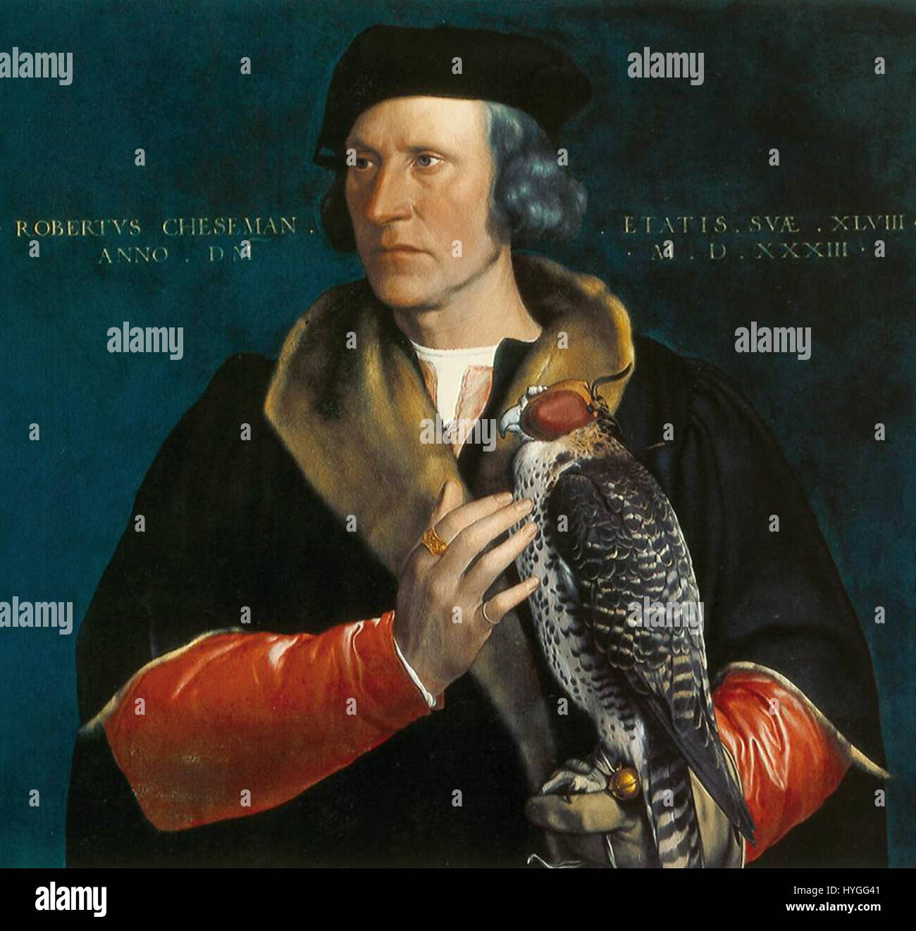 'Portrait of Robert Cheseman' by Hans Holbein the Younger is a detailed ...