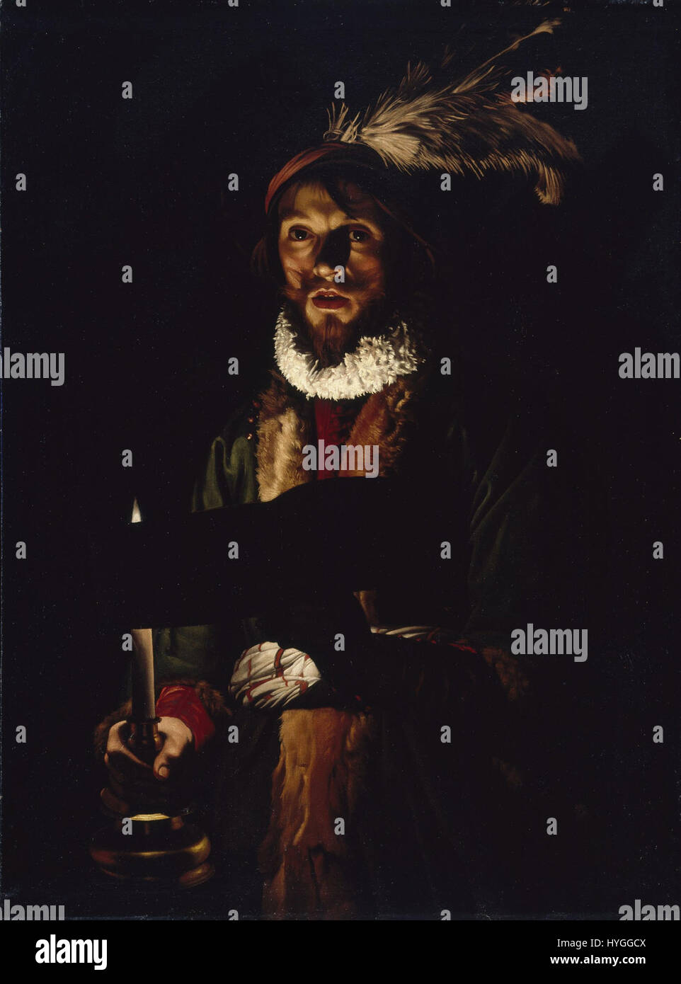 Adam de Coster A Man Singing by Candlelight Stock Photo - Alamy