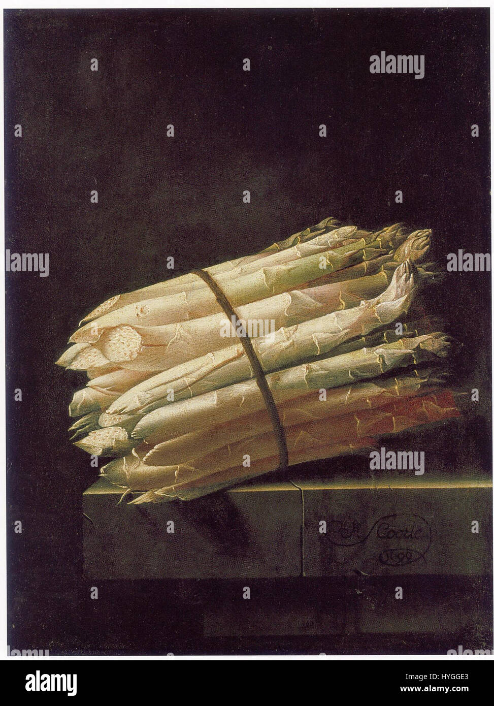 Adriaen Coorte's 'Still Life of Asparagus' is a detailed 17th-century ...