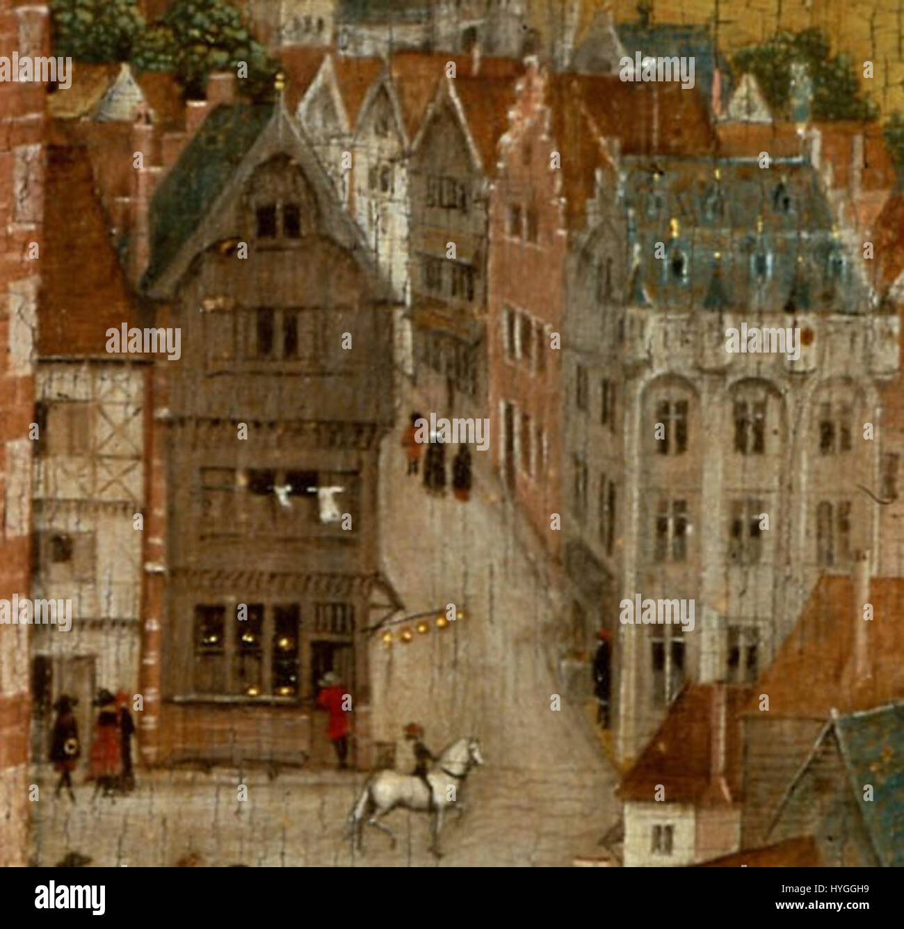 This detail from a painting of Saint Luke depicts him drawing the ...