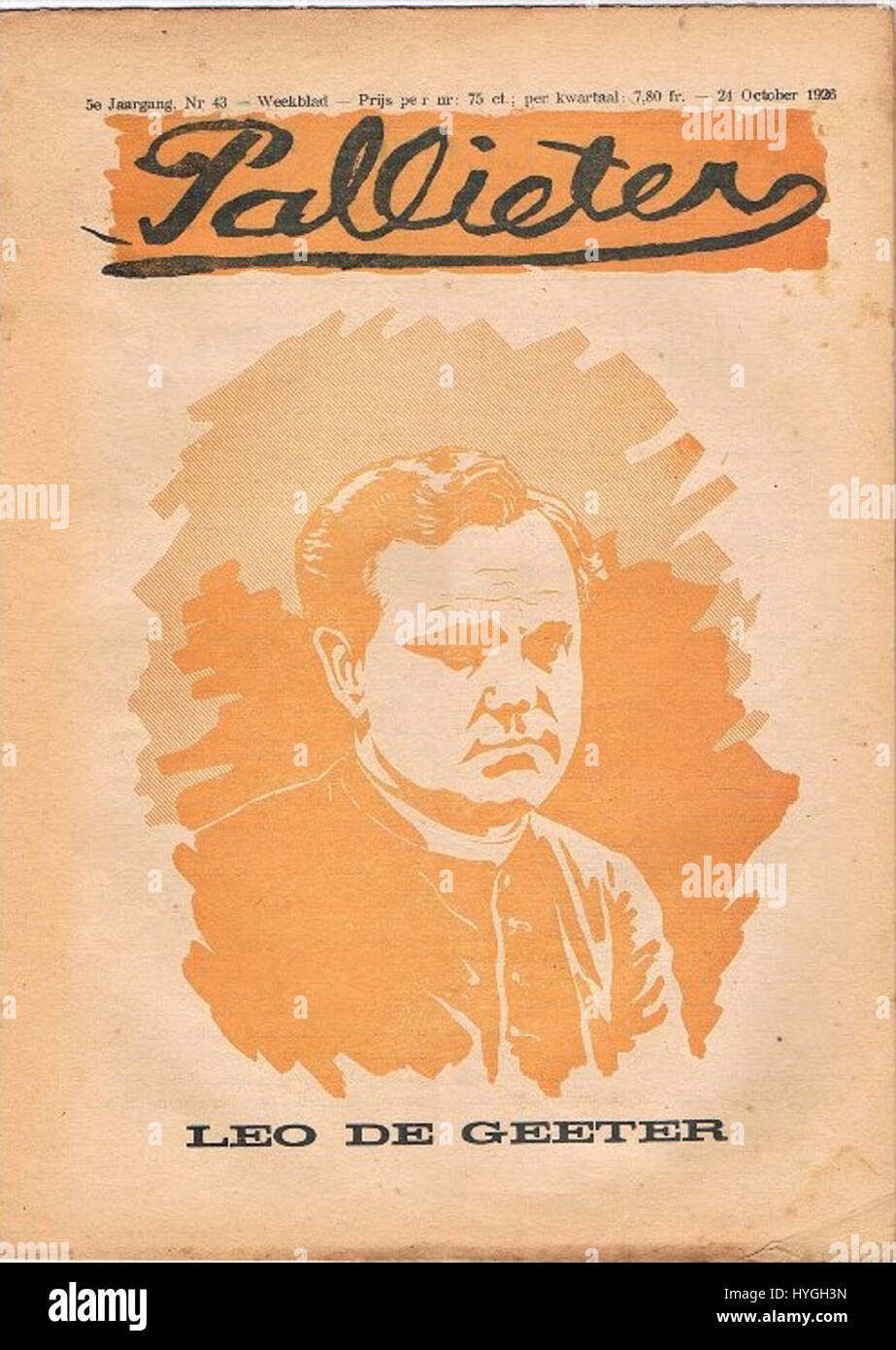 The 'Weekblad Pallieter' front page from 1926 features a cover ...