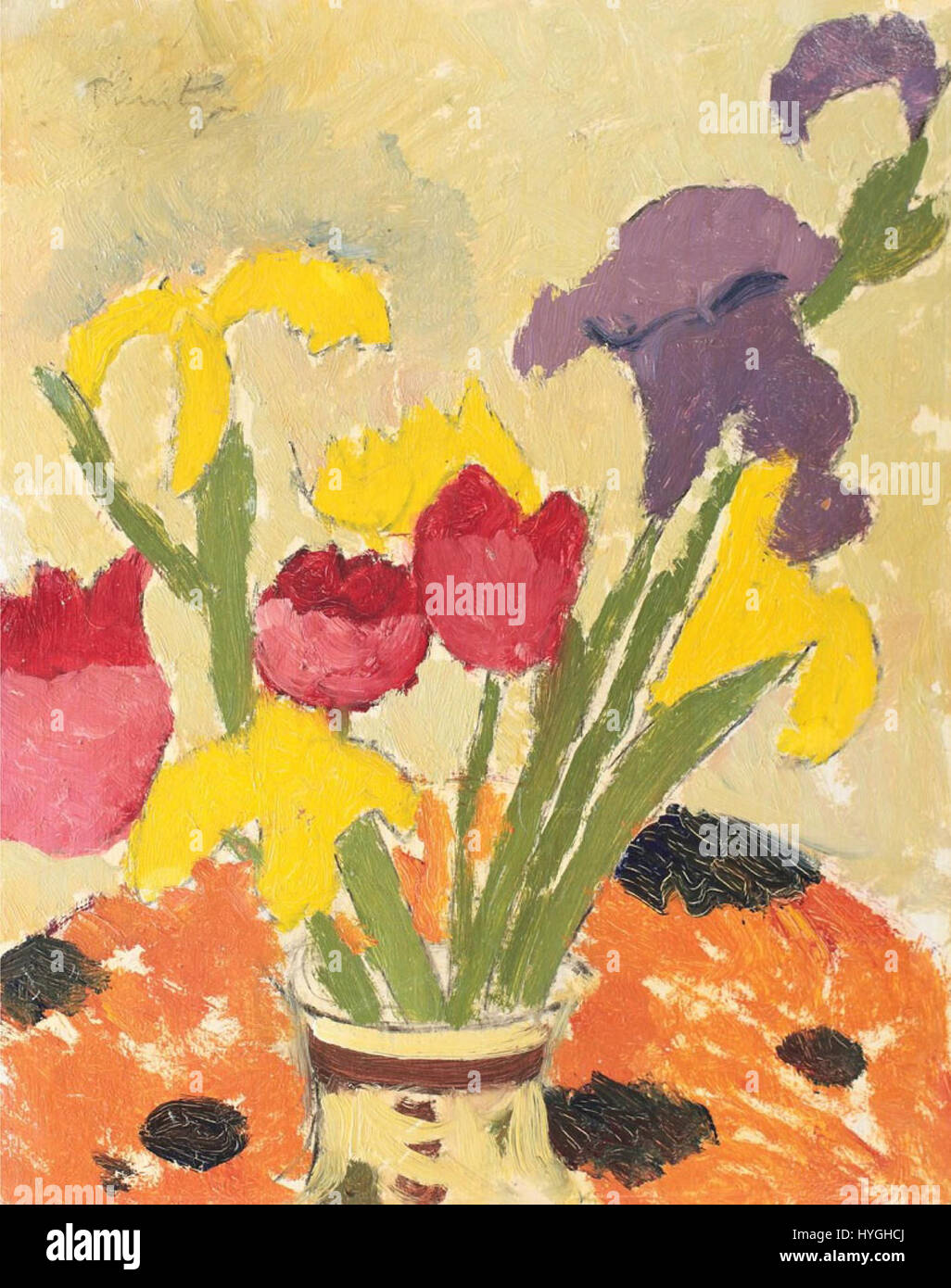 Nicolae Tonitza's 'Irisi si lalele' depicts irises and tulips ...