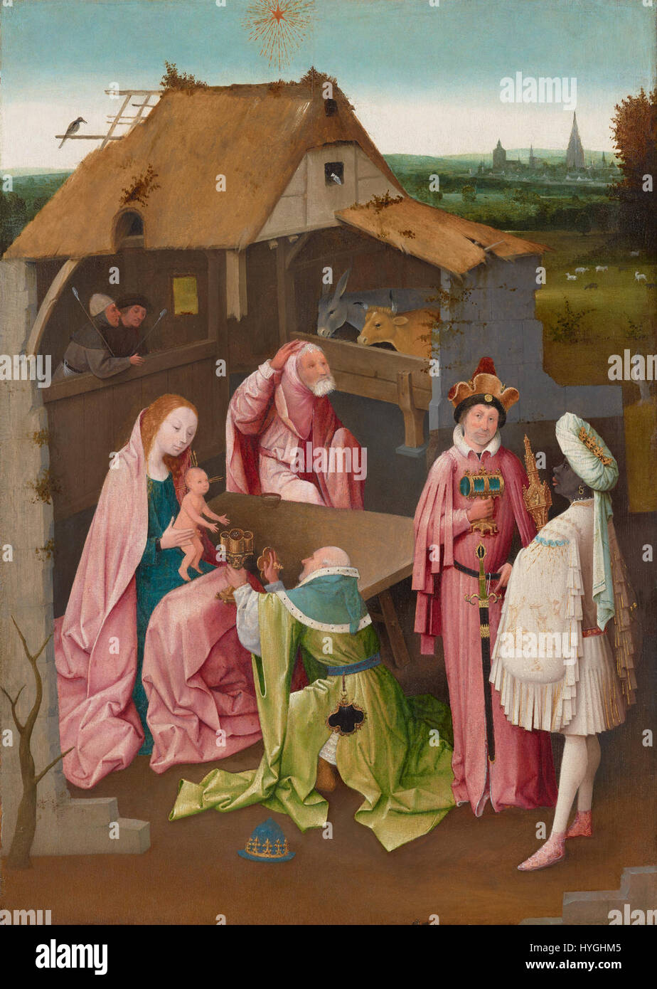 This painting, attributed to Hieronymus Bosch or one of his followers ...
