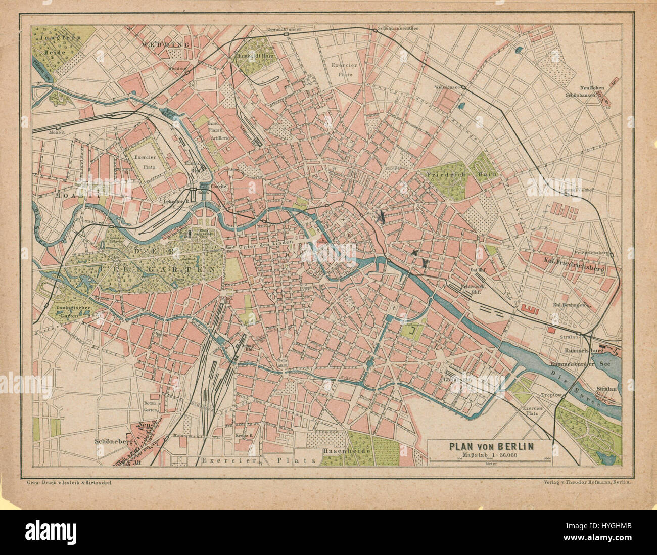 The 'Berliner Elementar Atlas' is a map of Berlin published in 1884. It ...