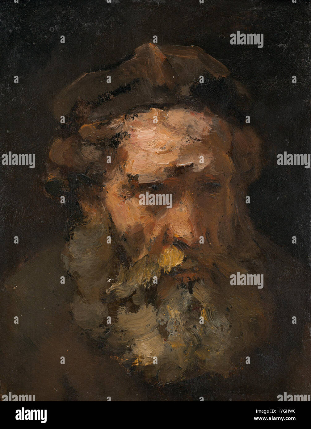 'Head of Saint Matthew' is a drawing by Rembrandt, one of his many ...