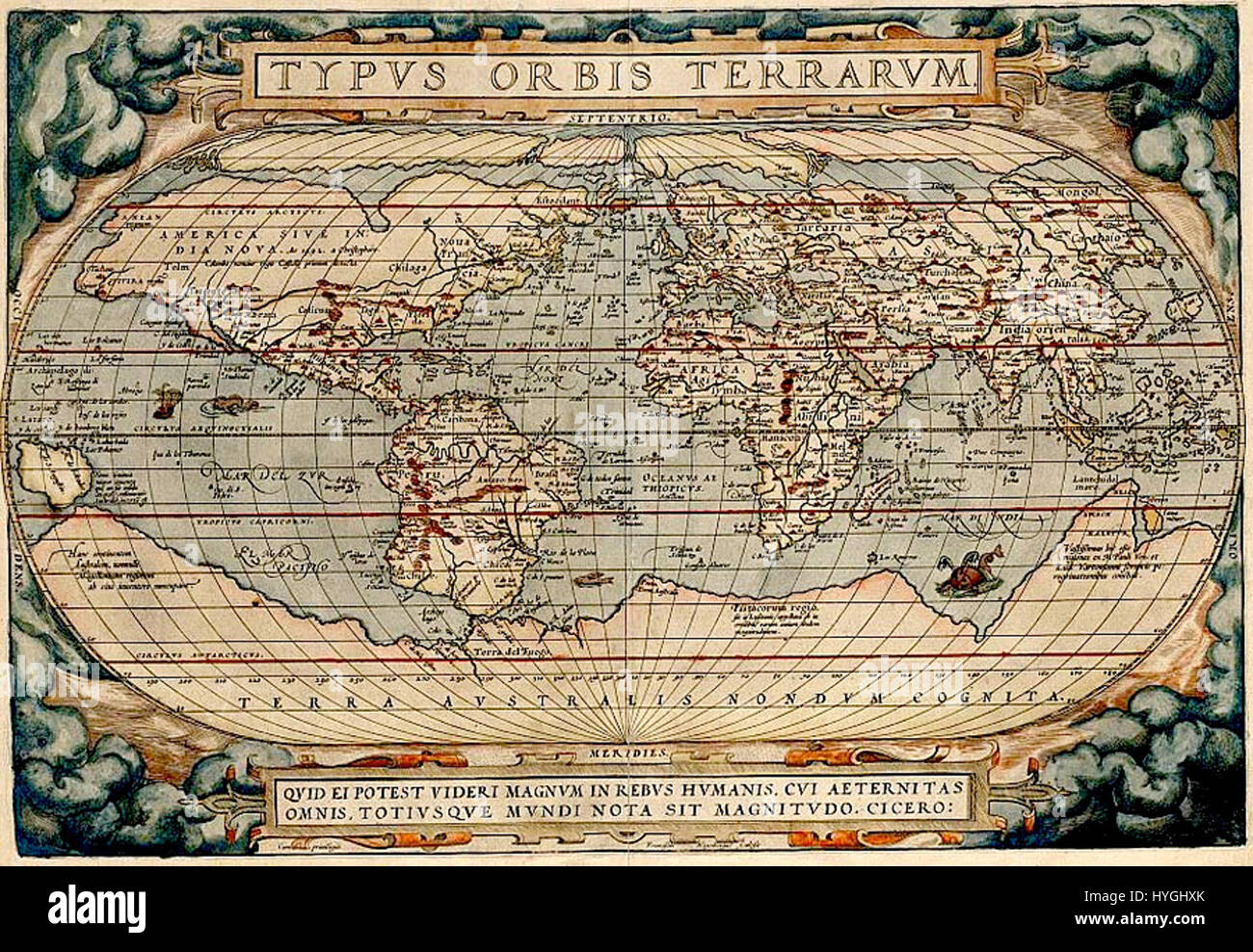 'Typus Orbis Terrarum' is a map drawn by Abraham Ortelius, the first ...