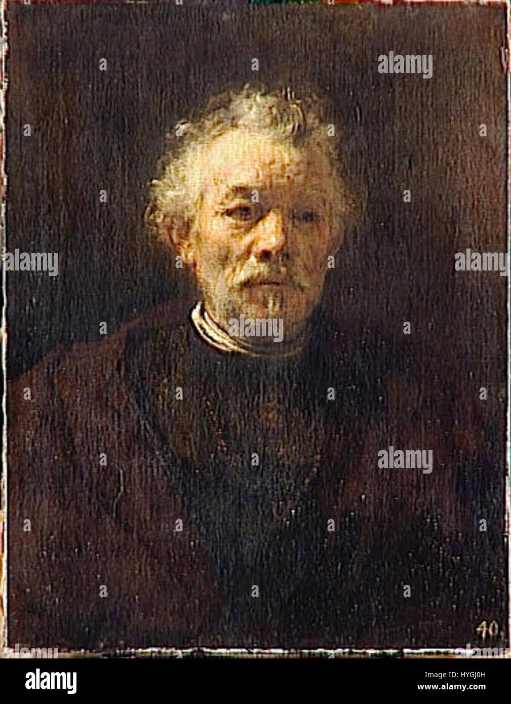 This portrait by Rembrandt captures an older man with remarkable detail ...