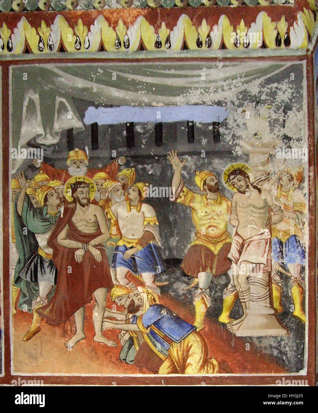 The *Saint Demetrius Panorama Kalapot* fresco depicts scenes from the ...