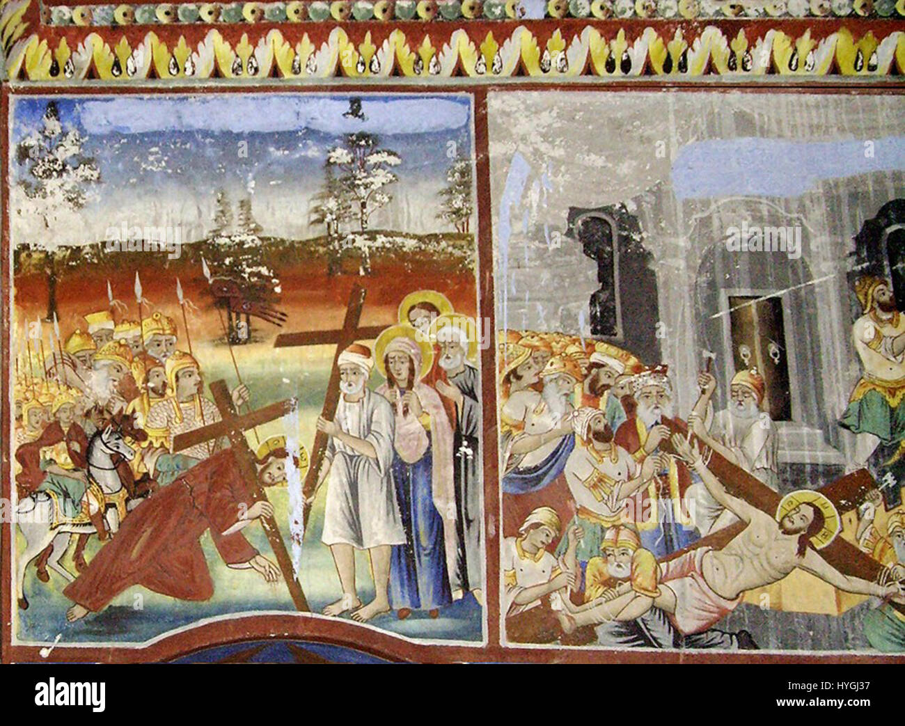 The 'Saint Demetrius Panorama' fresco features a detailed portrayal of ...