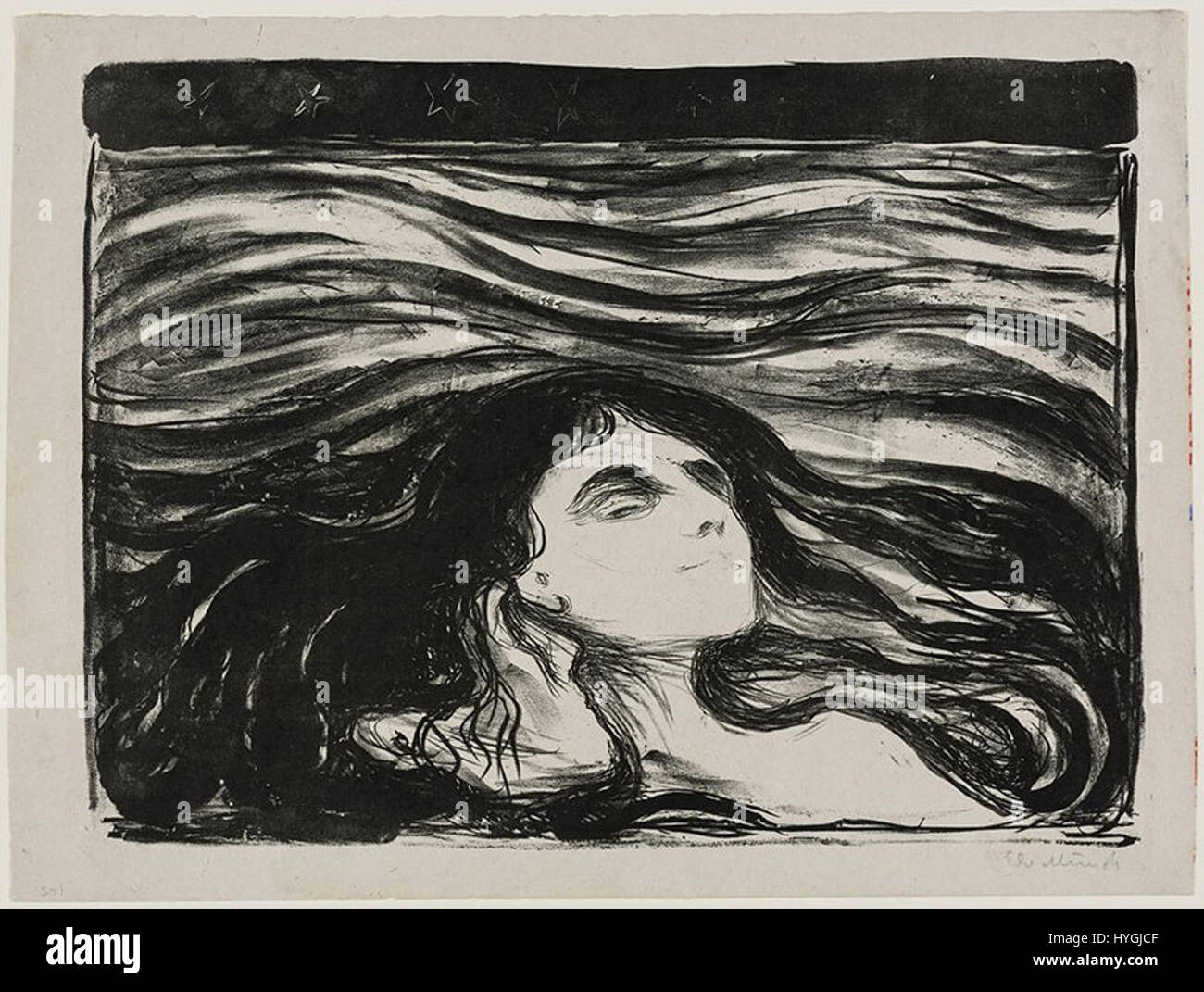 Untitled lithograph by Edvard Munch, 1896, Detroit Institute of Arts ...