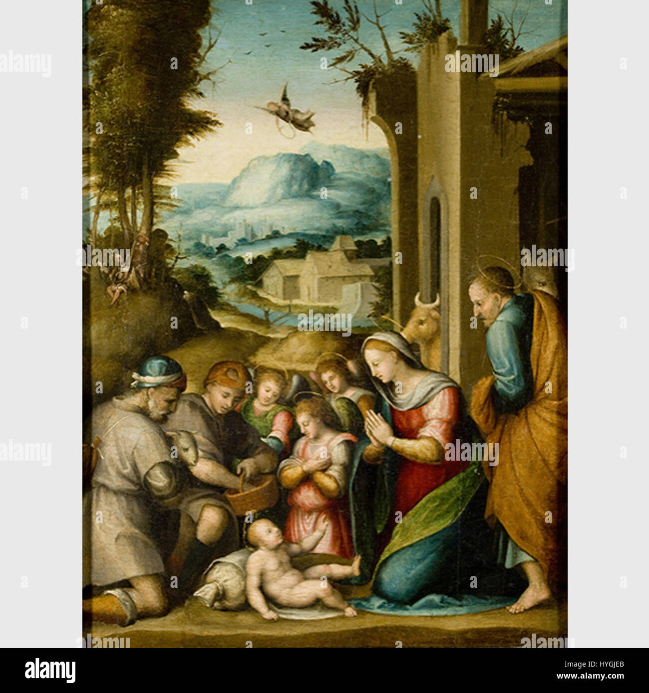 'Adoration of the Shepherds' by Bacchiacca is a Renaissance painting ...