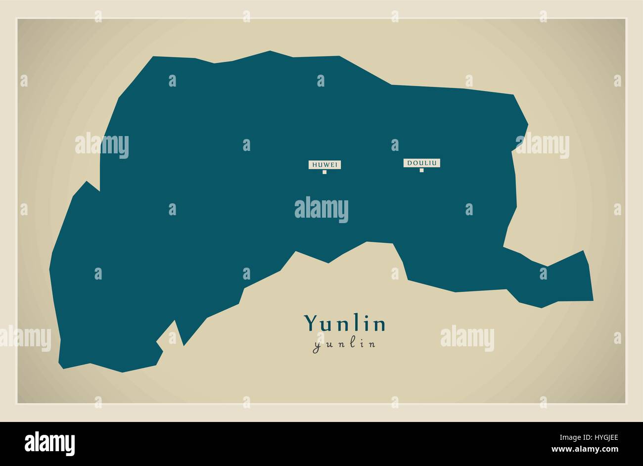 Modern Map - Yunlin TW Stock Vector Image & Art - Alamy
