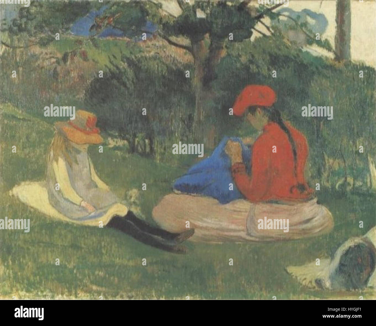 Paul Gauguin's 1889 painting 'La Couture' features the artist's ...