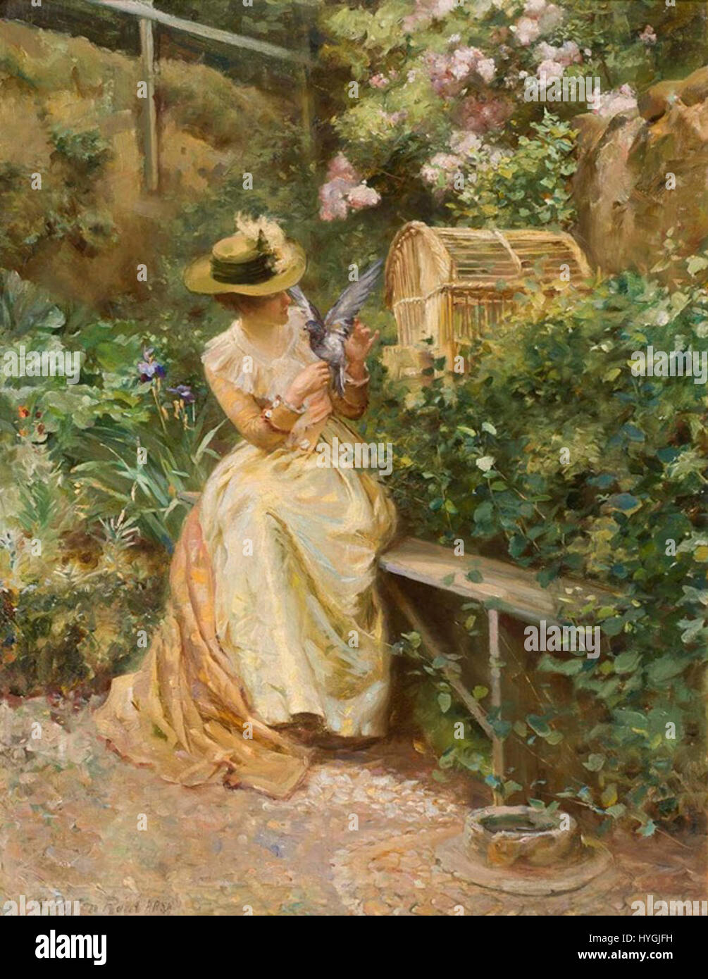 Robert Payton Reid’s 'The Pet Dove' features a detailed portrayal of a ...