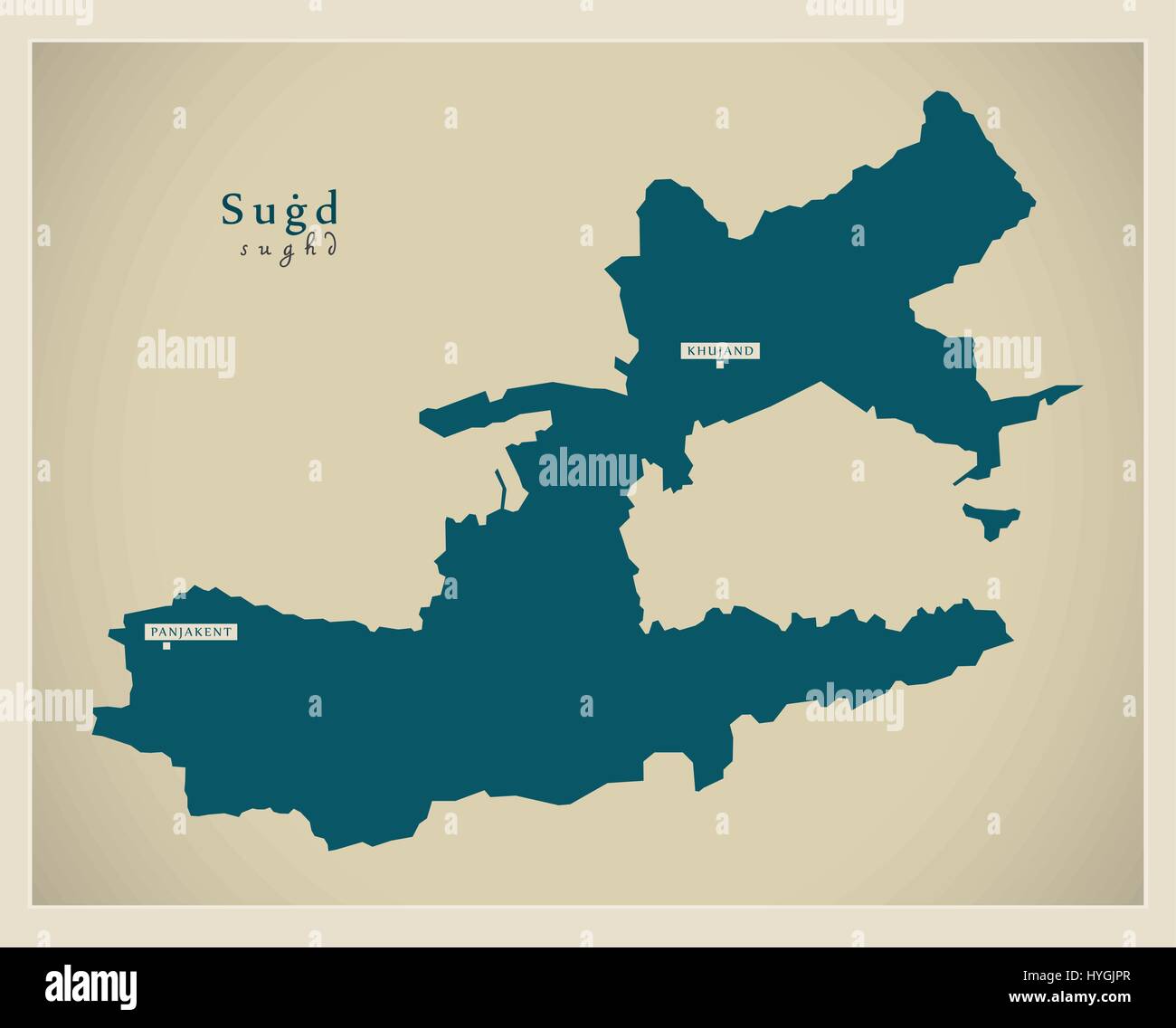 Modern Map - Sughd TJ Stock Vector Image & Art - Alamy