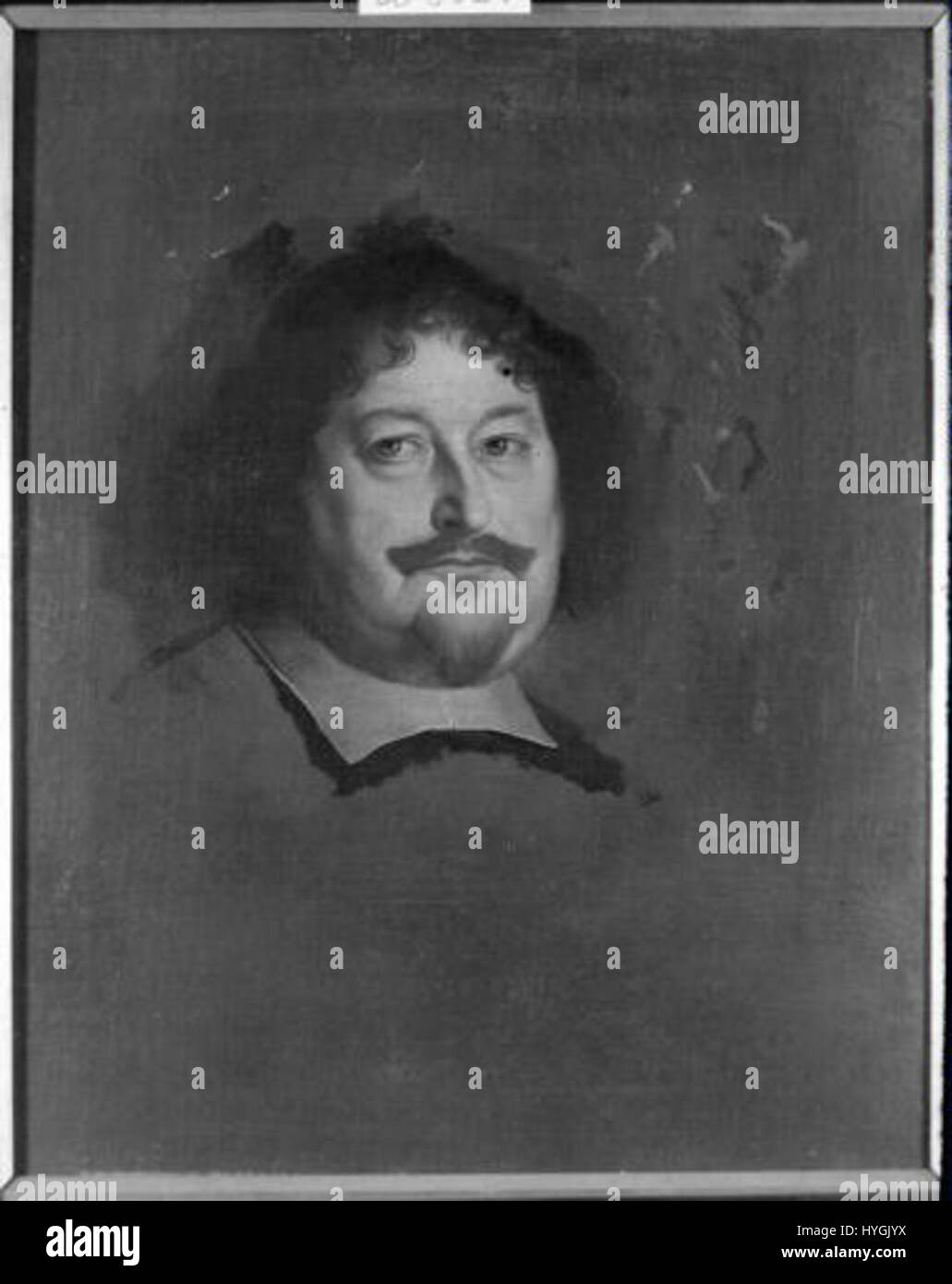 This anonymous study features a male head, focusing on the details of ...