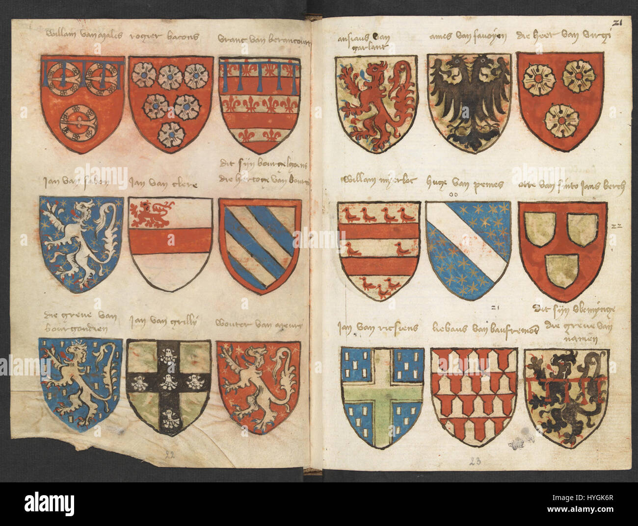 The 'Wapenboek Beyeren' is a heraldic manuscript, known for its ...
