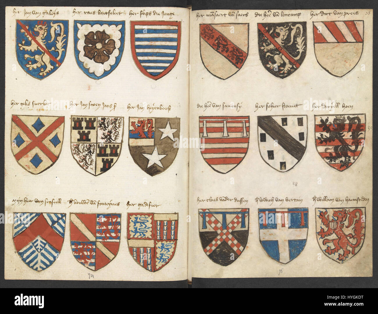 The Wapenboek Beyeren is an important armorial manuscript featuring ...