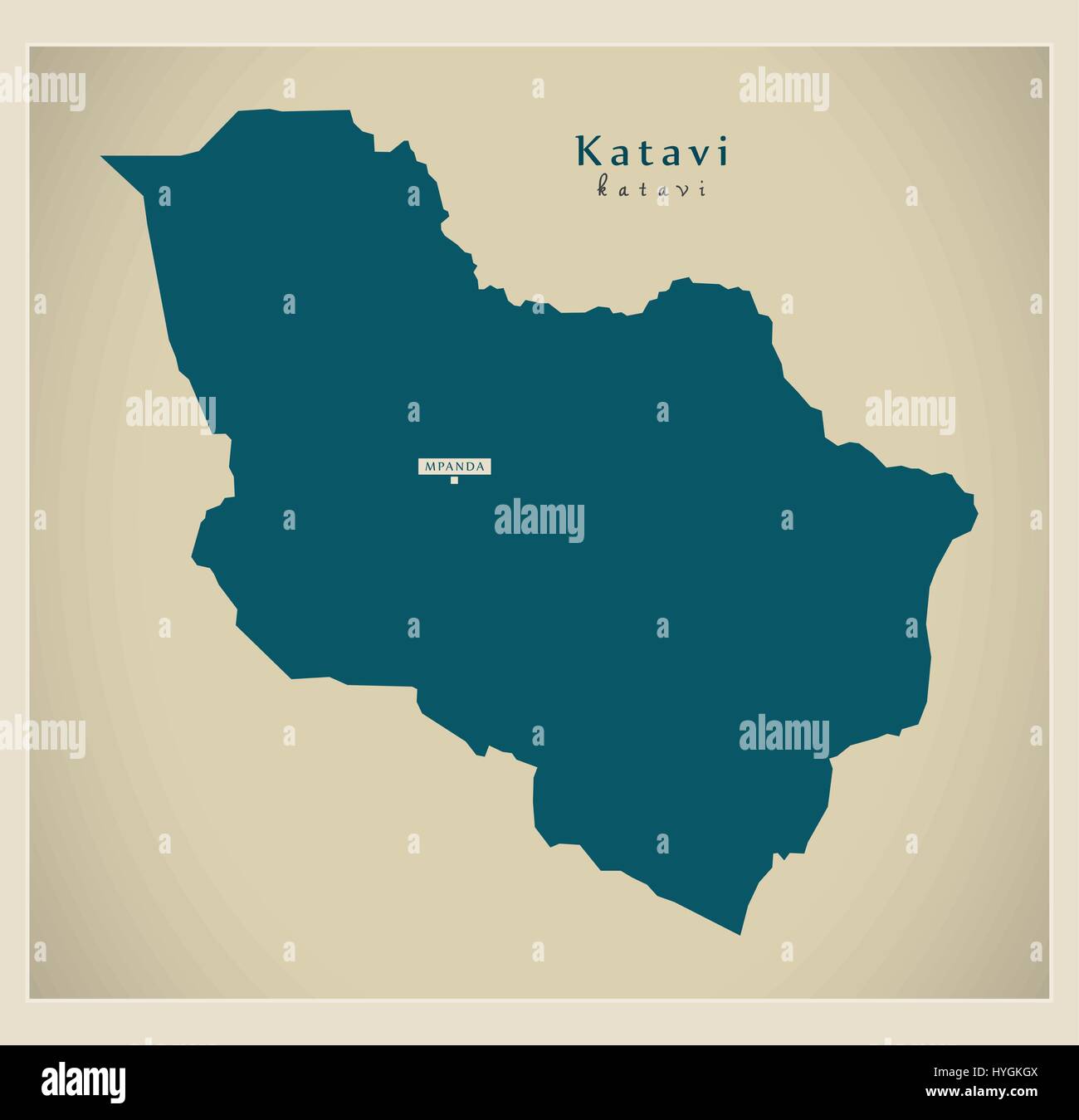 Modern Map - Katavi TZ Stock Vector Image & Art - Alamy