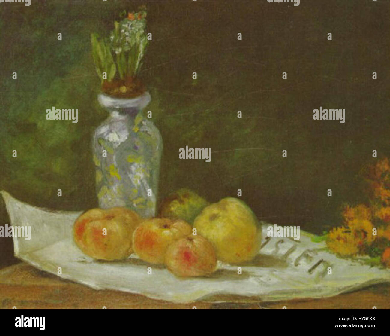 Paul Gauguin's 1876 painting 'Jacinthe et pommes sur un journal ...