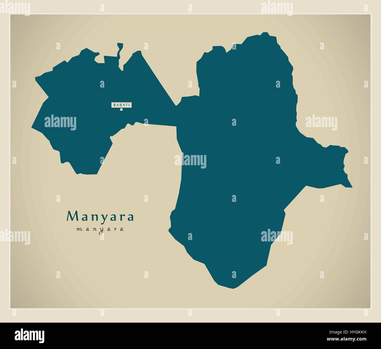 Modern Map - Manyara TZ Stock Vector Image & Art - Alamy