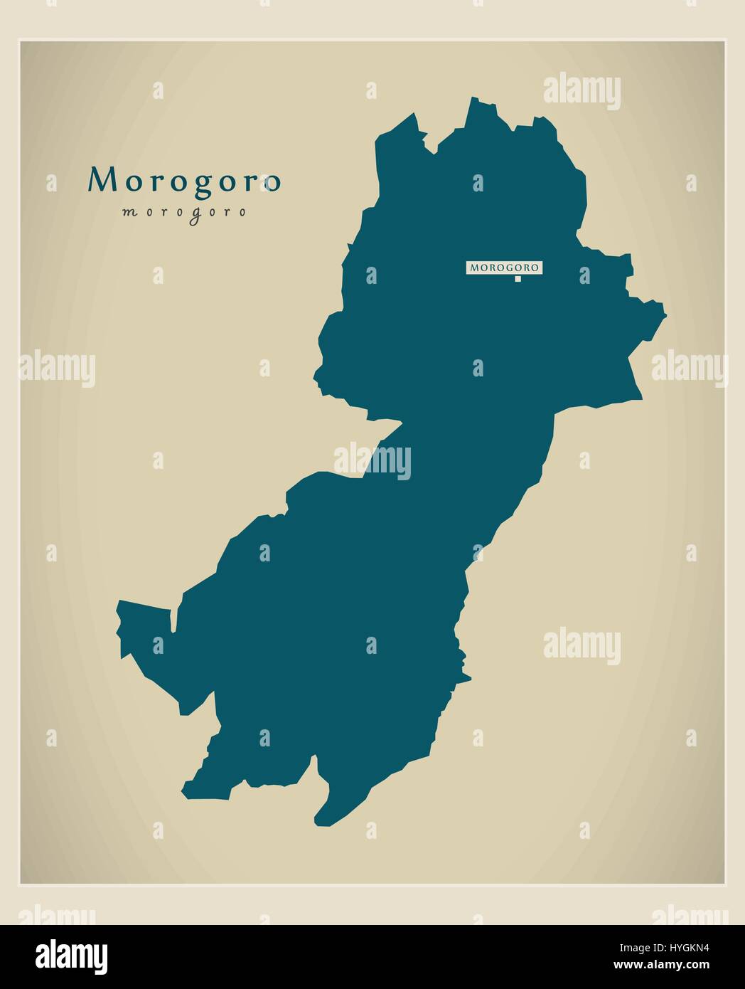 Modern map tanzania regions hi-res stock photography and images - Alamy