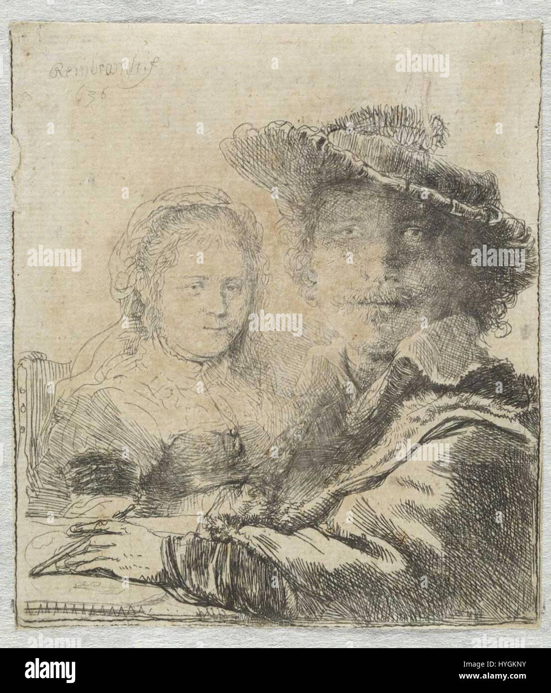 'Autorretrato com Saskia' (Self-Portrait with Saskia) by Rembrandt ...