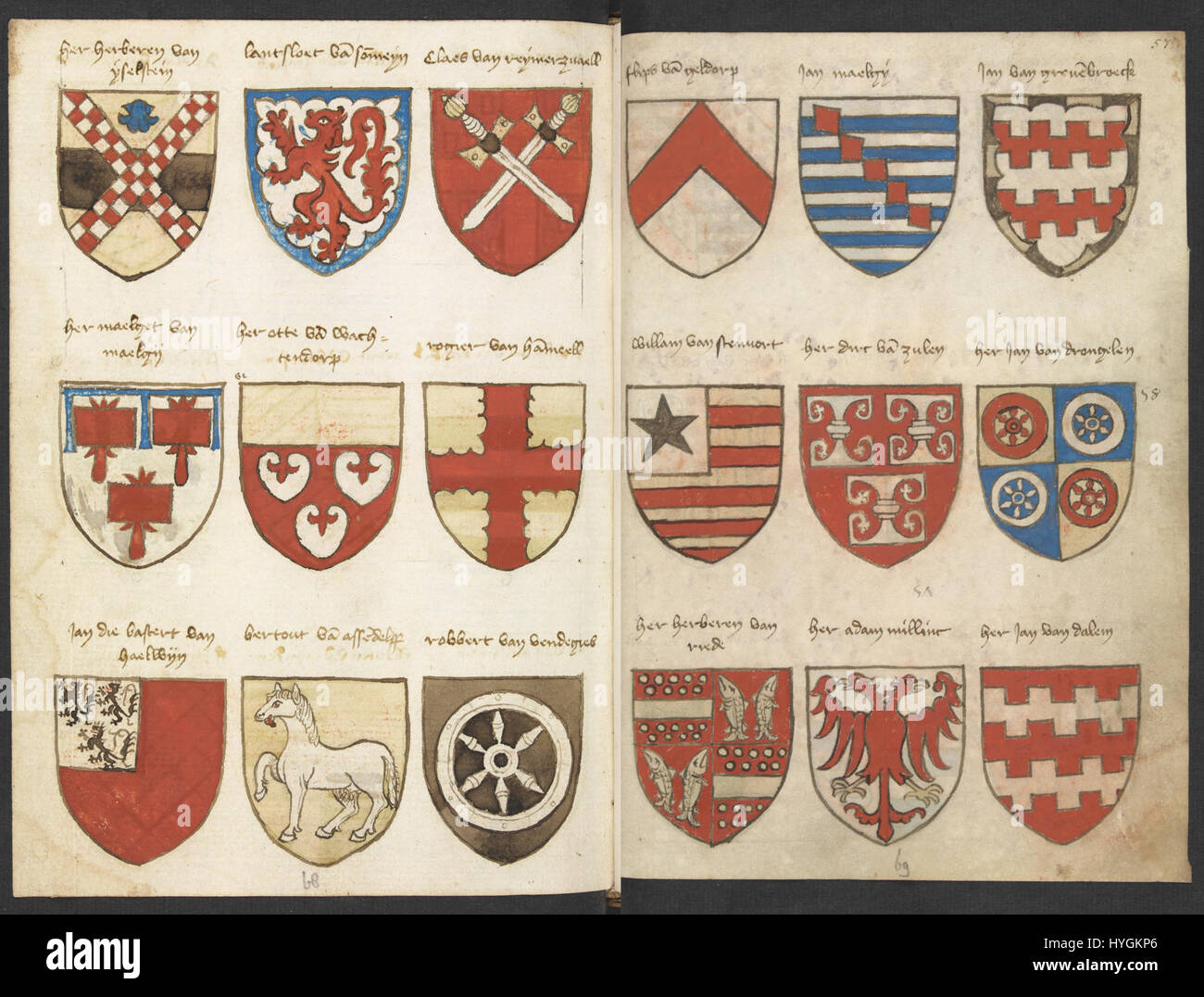 The Wapenboek Beyeren is a medieval armorial containing a collection of ...