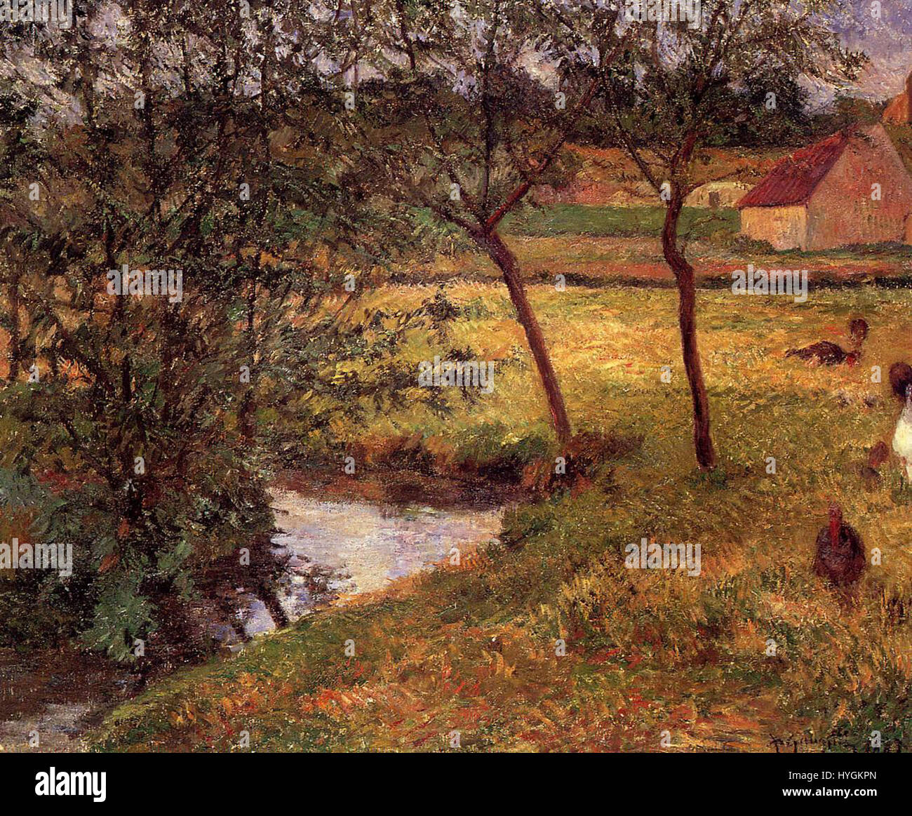 Paul Gauguin’s 1883 painting 'Le Ruisseau, Osny' portrays a rural scene ...